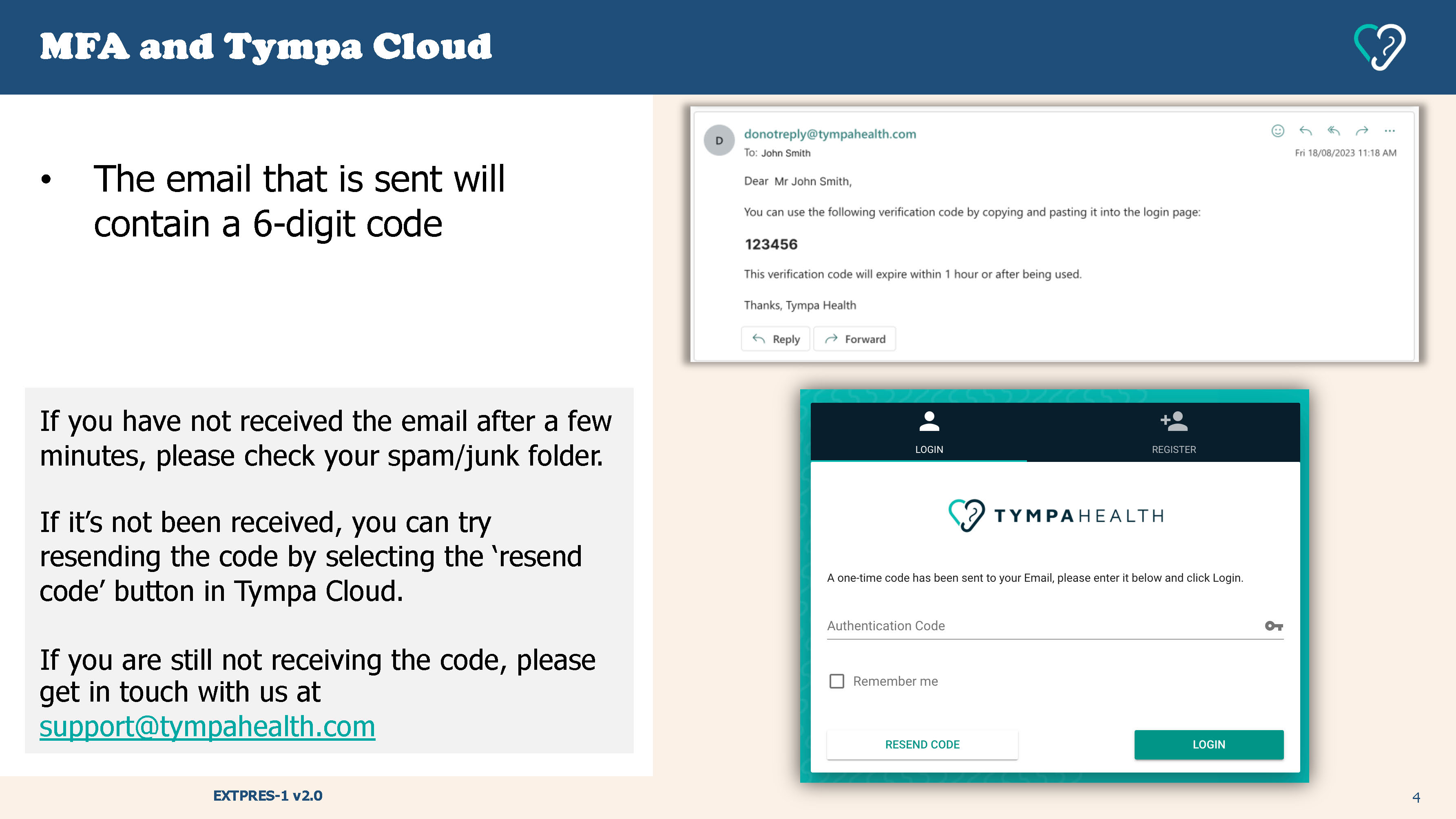 Multi-Factor Authentication (MFA) Tympa Cloud